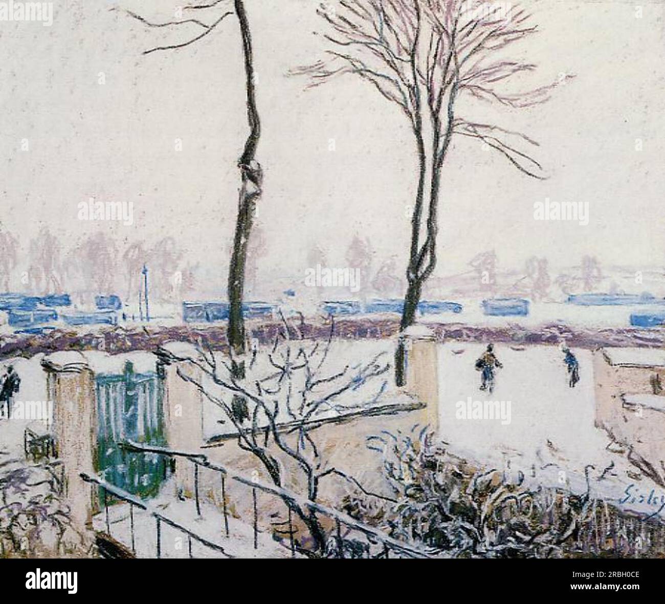 Approach to the Railway Station 1888 by Alfred Sisley Stock Photo - Alamy