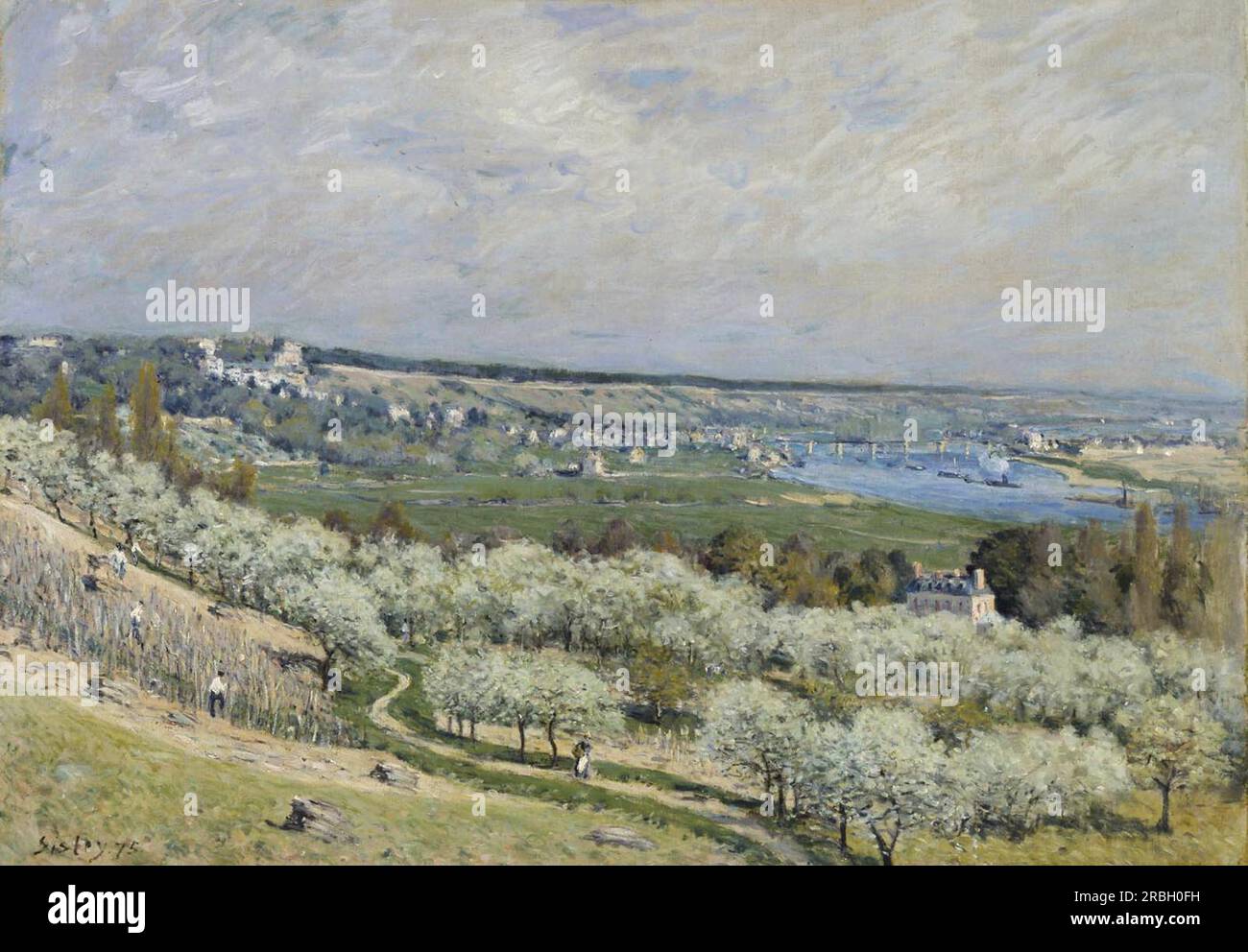 The Terrace at Saint Germain, Spring 1875 by Alfred Sisley Stock Photo ...