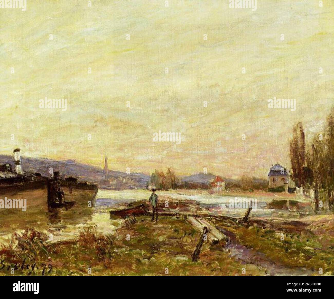 Saint Cloud, Banks of the Seine 1879 by Alfred Sisley Stock Photo - Alamy