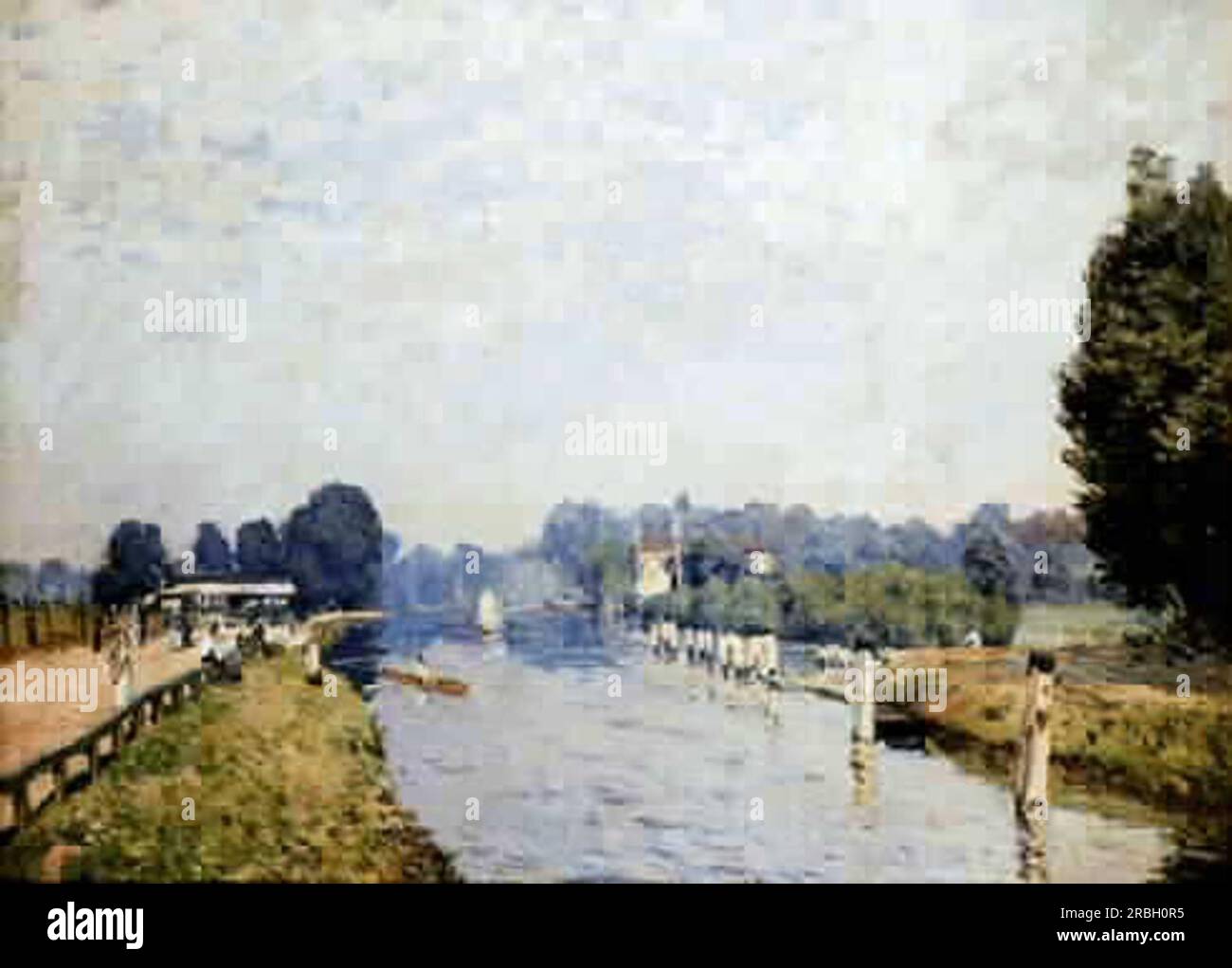 Banks of rivers (the Thames Hampton Court, first week of October) 1874 ...