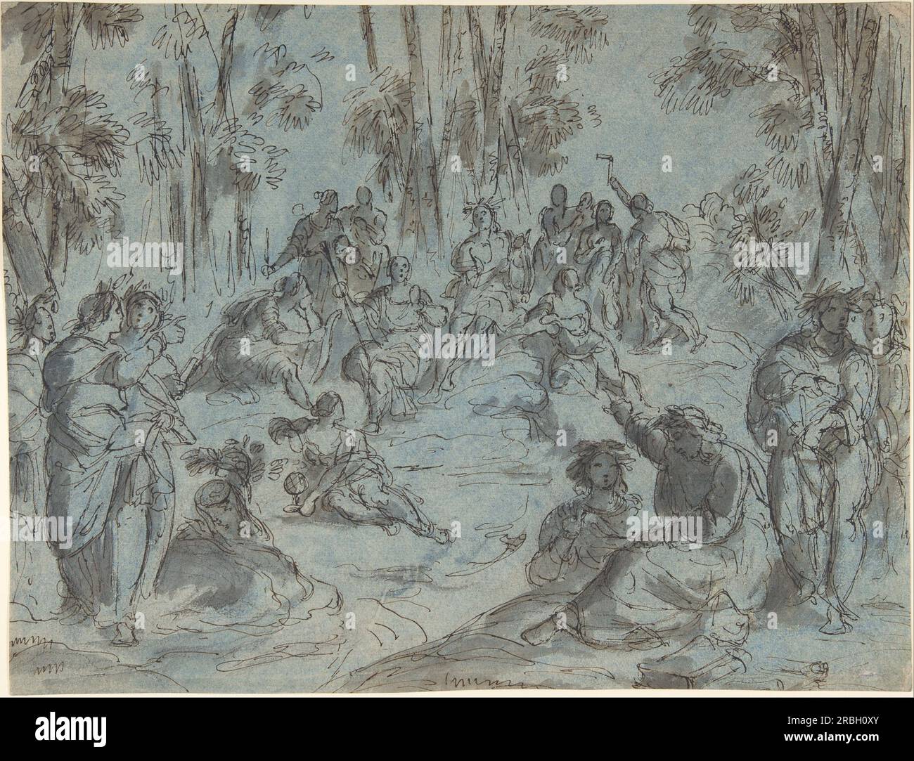 Apollo and the Nine Muses Surrounded by Poets on Mount Parnassus by ...