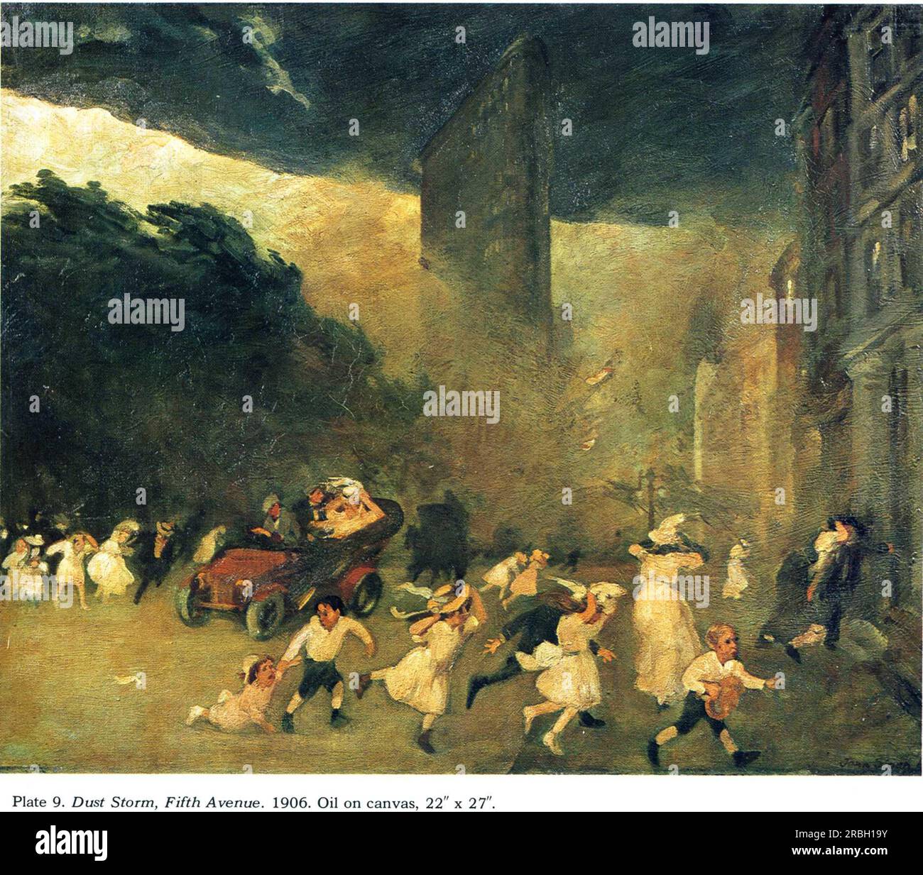 Dust Storm, Fifth Avenue 1906 by John French Sloan Stock Photo - Alamy