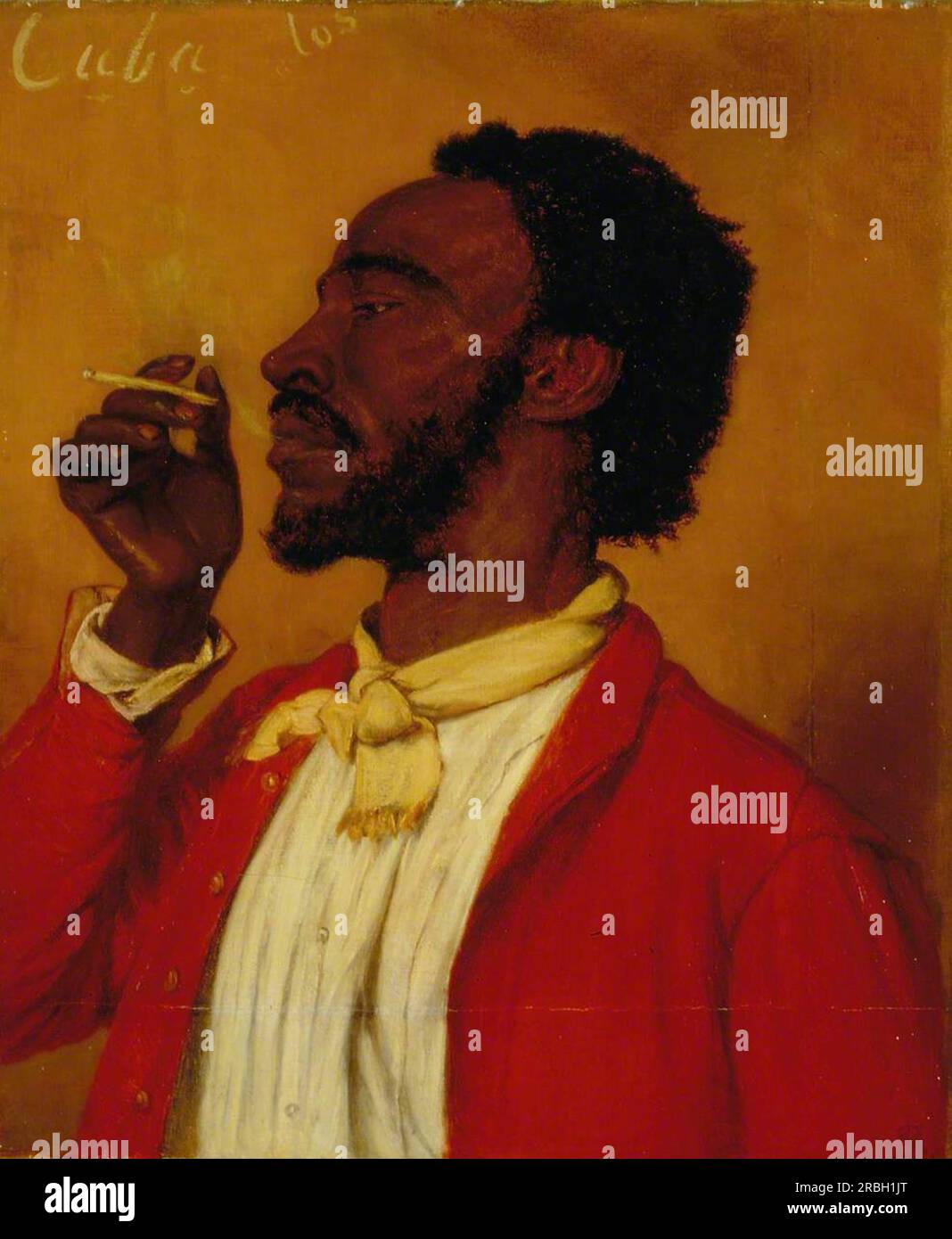 A Cuban Cigarette 1869 by Thomas Stuart Smith Stock Photo - Alamy
