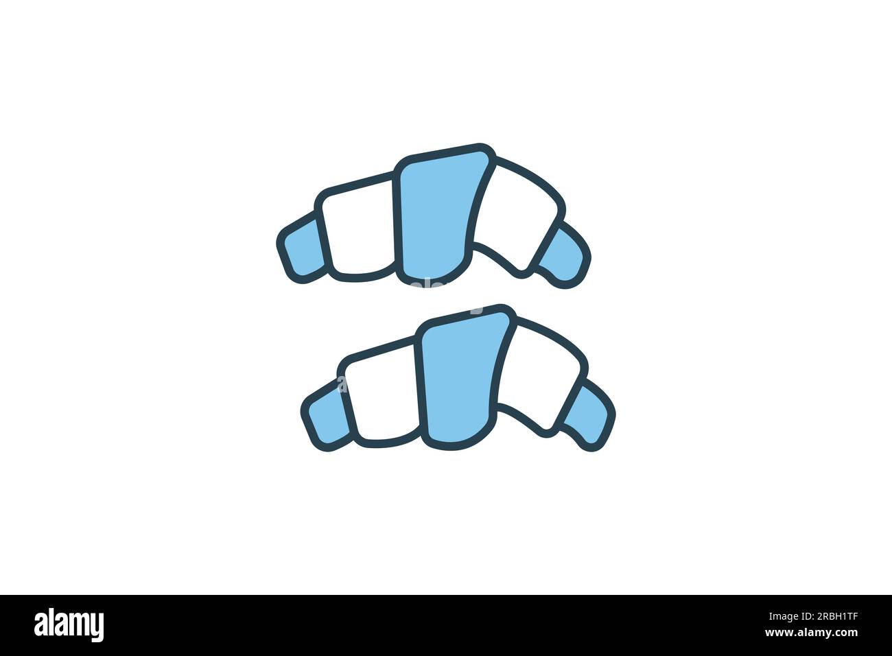 Bakery croissant icon. icon related to bakery, restaurant, food. Flat ...