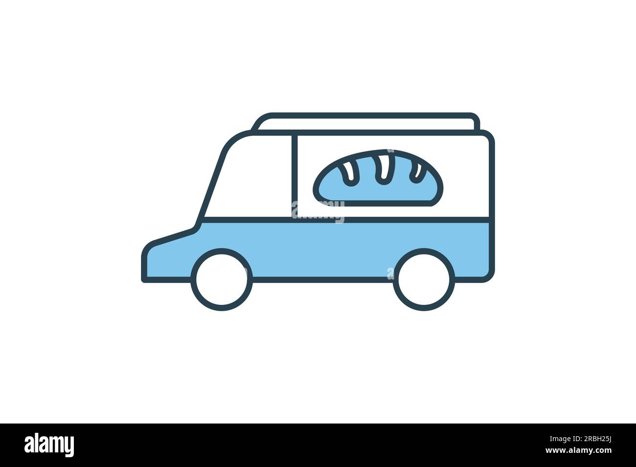 Food truck icon. icon related to service of bakery, delivery car. Flat ... Food truck icon. icon related to service of bakery, delivery car. Flat ...
