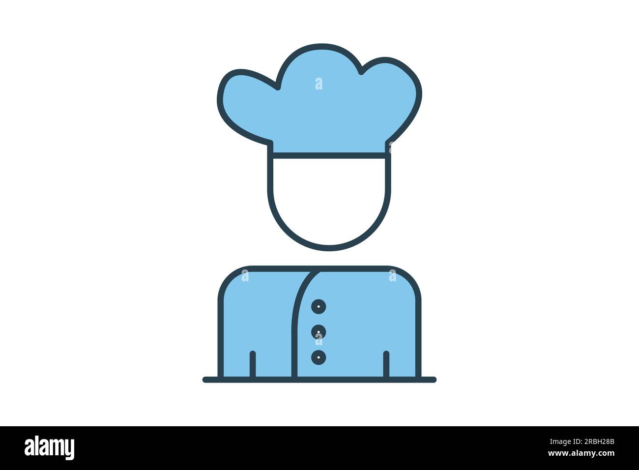 Cook icon. icon related to chef, baker. Flat line icon style design ...