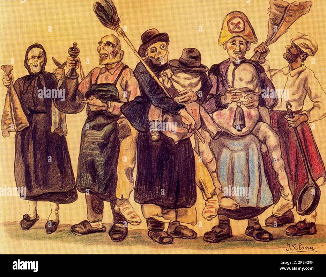 The Carnival 1928 by Jose Gutierrez Solana Stock Photo - Alamy