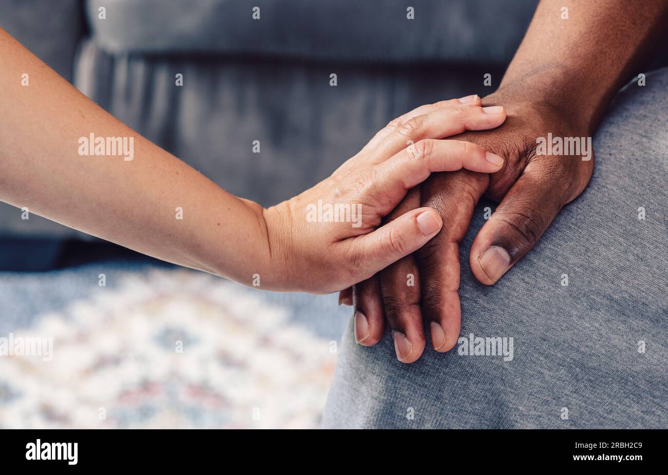 two hands man and woman showing act of support togetherness or kindness ...