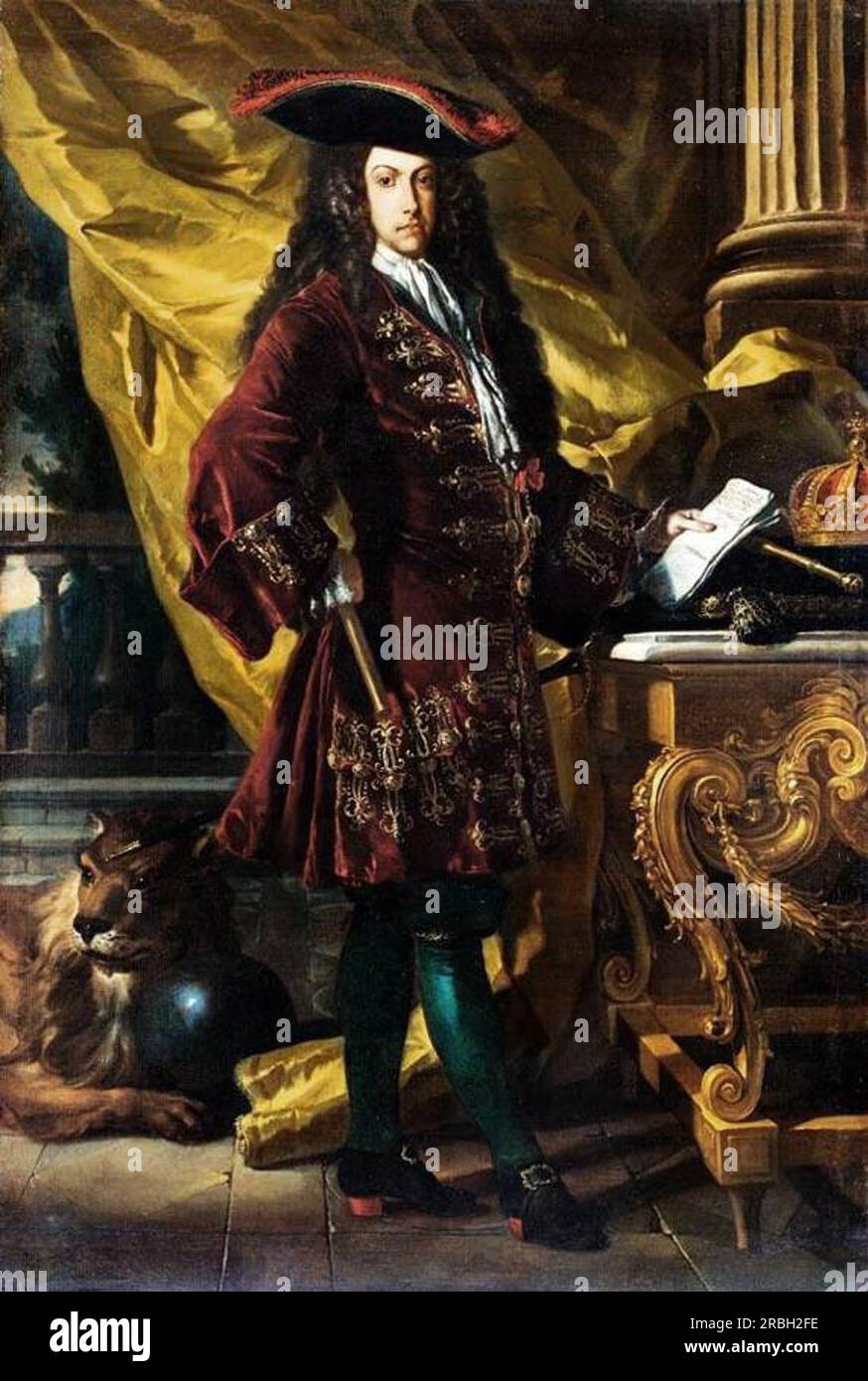 Portrait of Charles VI, Holy Roman Emperor (1685-1740) 1707 by Francesco Solimena Stock Photo ...