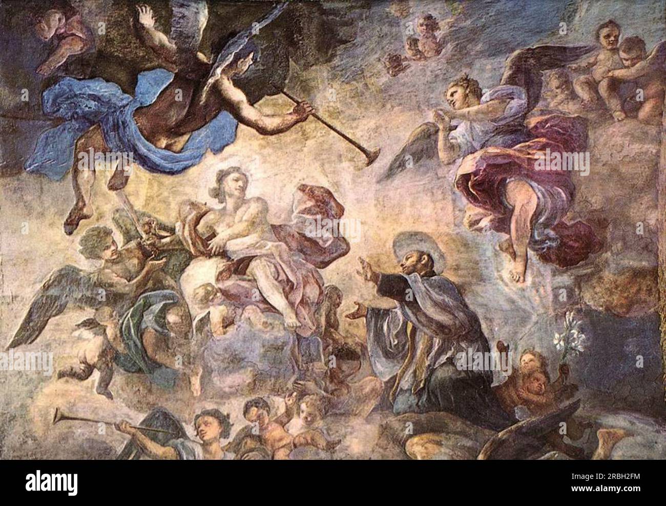 Saint Cajetan Appeasing Divine Anger by Francesco Solimena Stock Photo ...