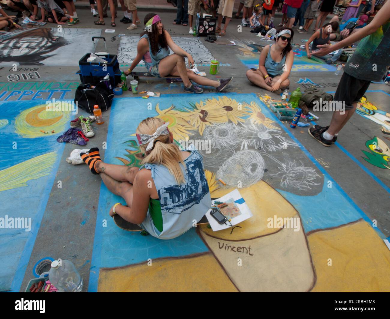 Chalk Art Festival Stock Photo - Alamy