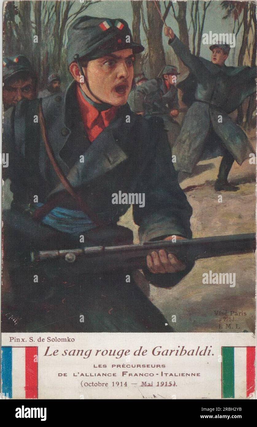 The red blood of Garibaldi 1914 by Sergey Solomko Stock Photo - Alamy