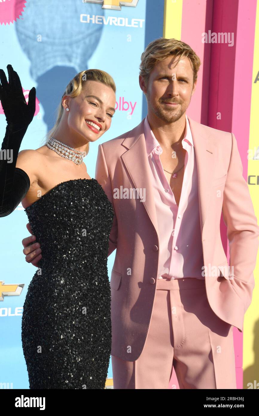 Los Angeles, Ca. 9th July, 2023. Margot Robbie and Ryan Gosling at the ...