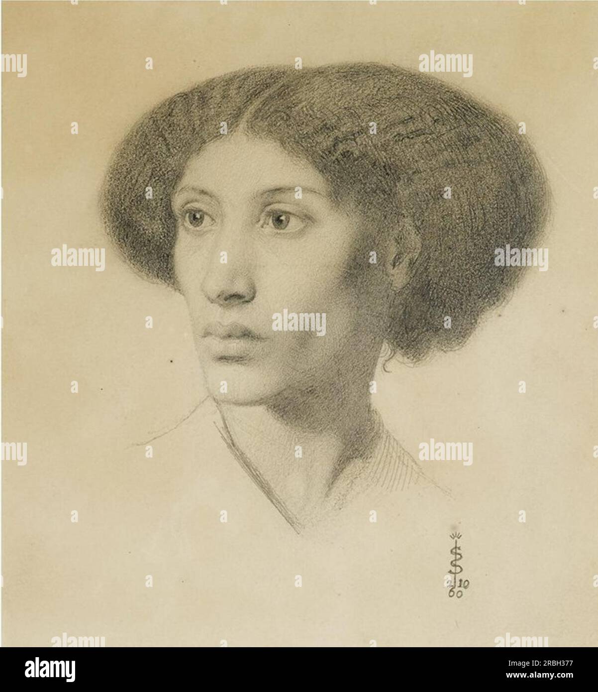 Fanny Eaton 1860 by Simeon Solomon Stock Photo - Alamy