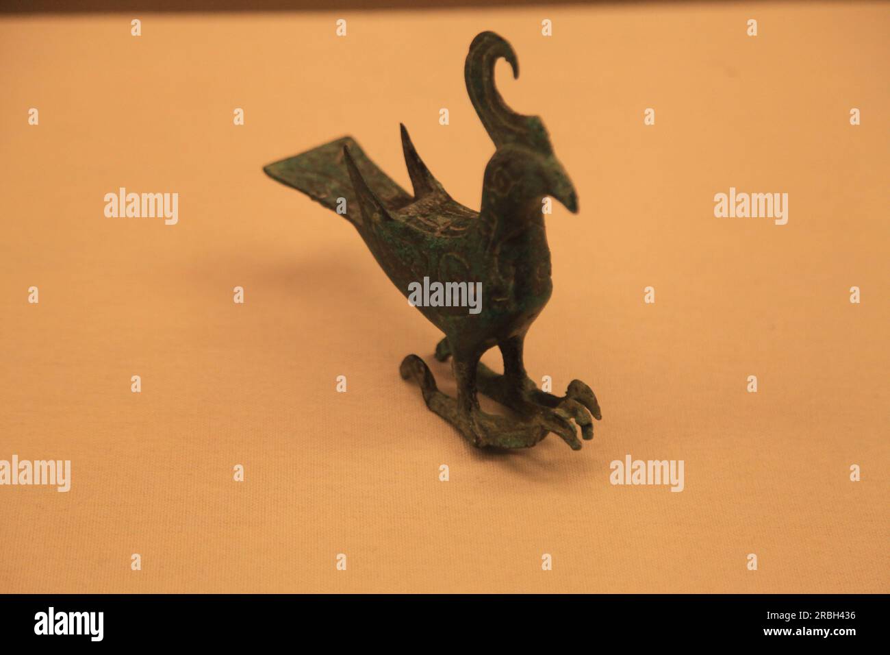 HAMI, CHINA - JUNE 11, 2023 - A bronze bird of the Warring States ...