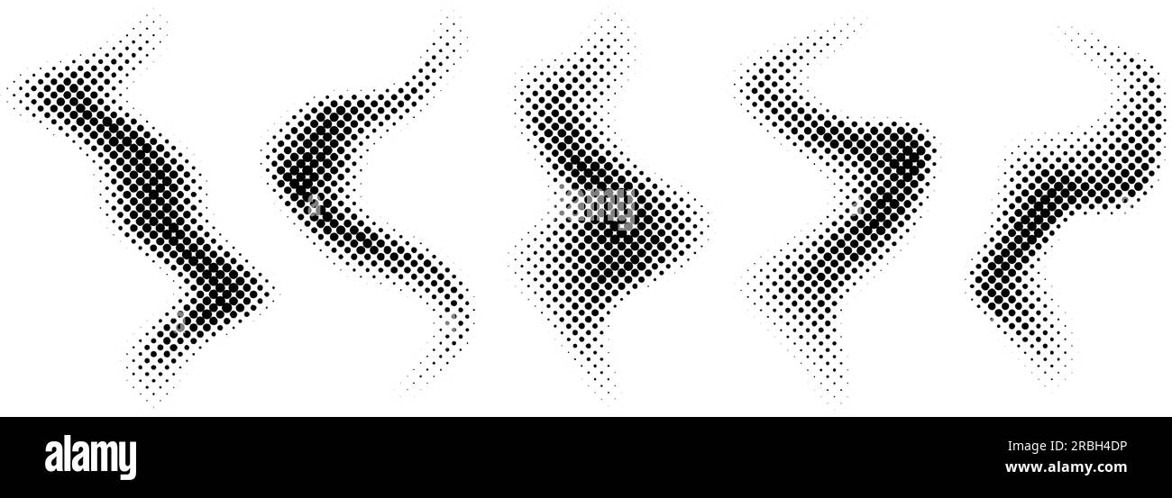 Halftone smoke texture collection. Black and white dotted fog ...