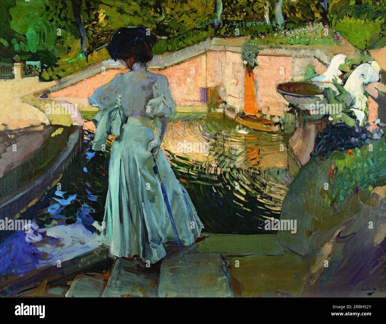 Maria looking at the fish 1907 by Joaquín Sorolla Stock Photo - Alamy