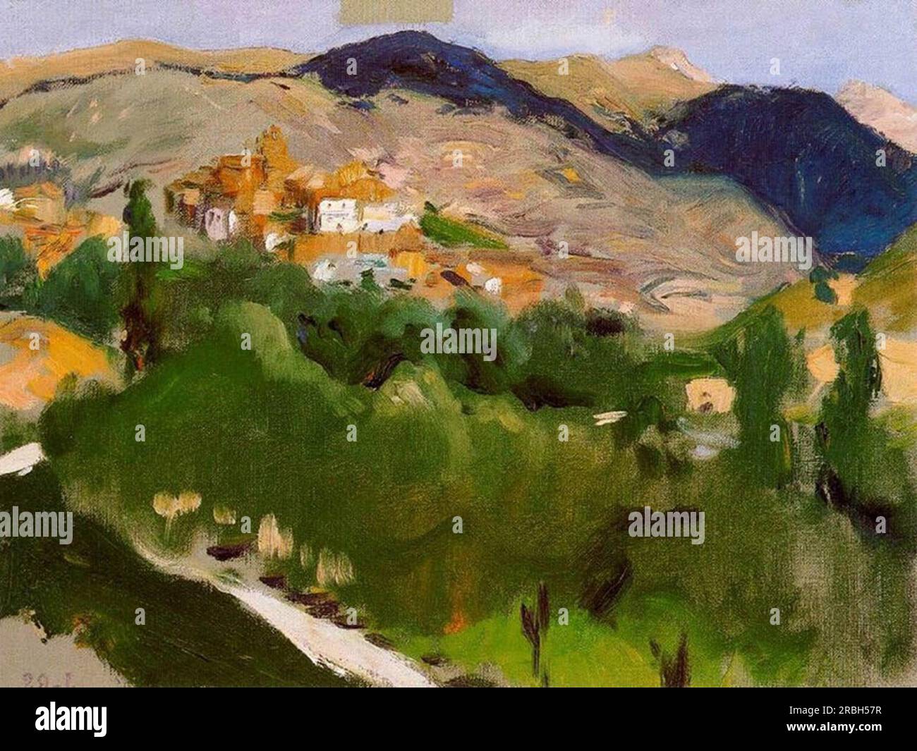 Mountains at Jaca by Joaquín Sorolla Stock Photo - Alamy