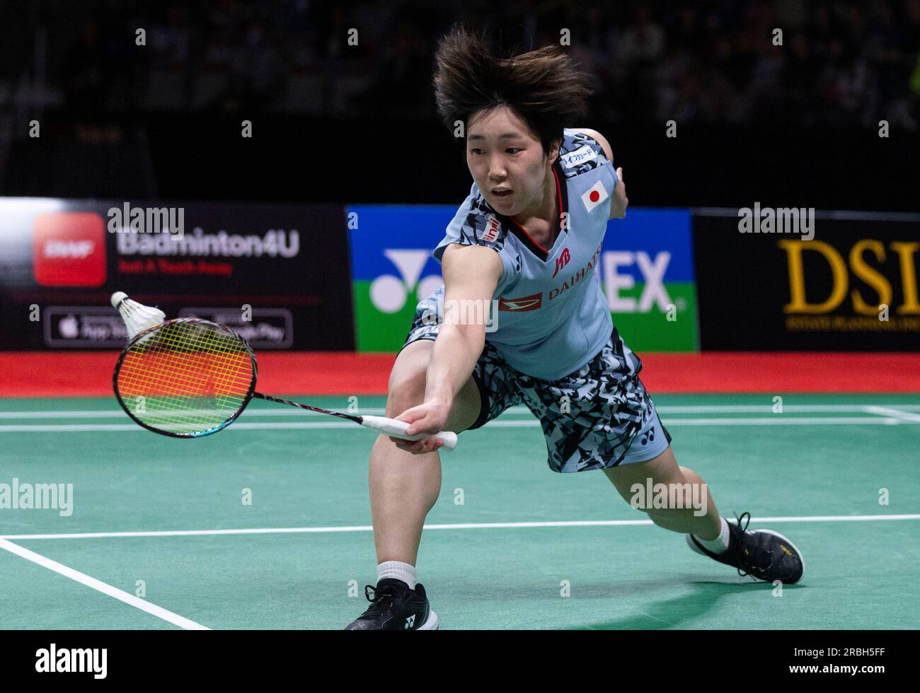 Calgary, Canada. 9th July, 2023. Yamaguchi Akane of Japan hits a return ...