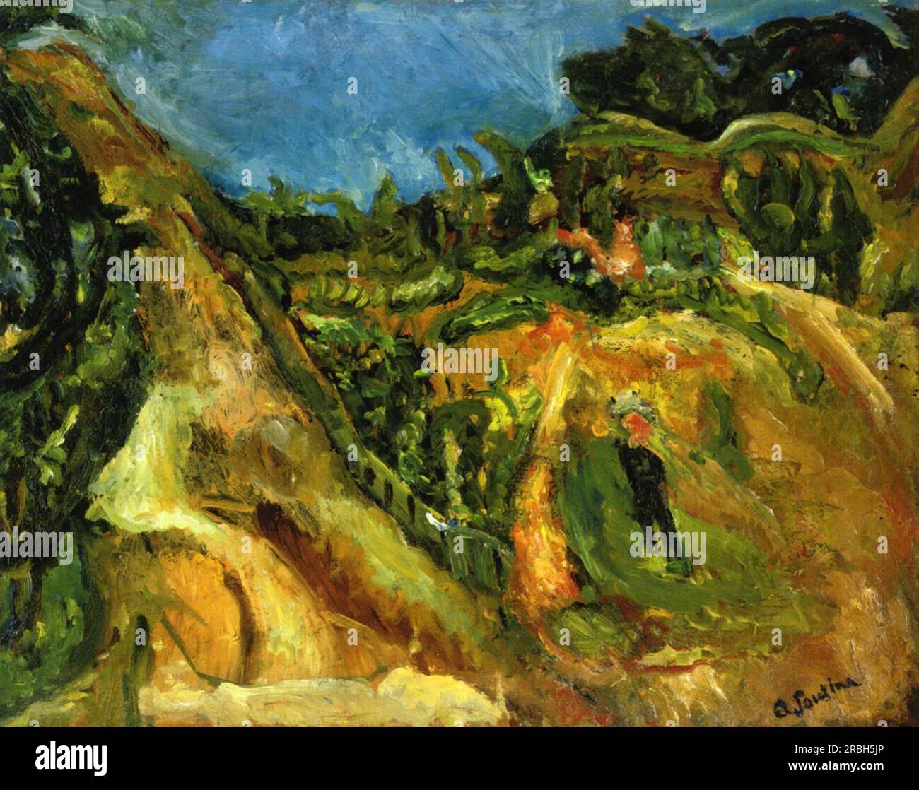 Midday Landscape 1918 by Chaim Soutine Stock Photo - Alamy