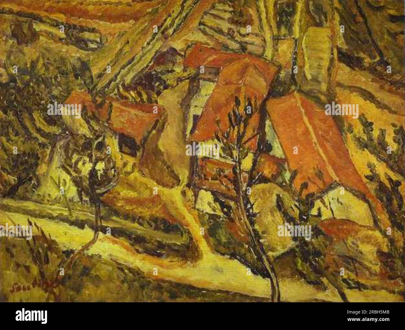 Landscape 1918 by Chaim Soutine Stock Photo - Alamy