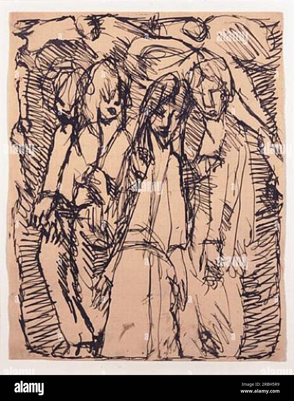 Trois Personnages 1930 by Louis Soutter Stock Photo - Alamy