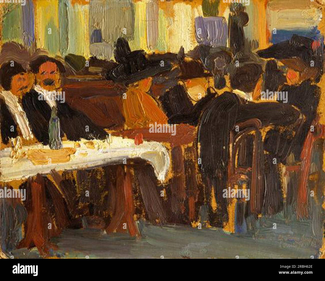Cafe in Paris 1908 by Amadeo de Souza-Cardoso Stock Photo - Alamy