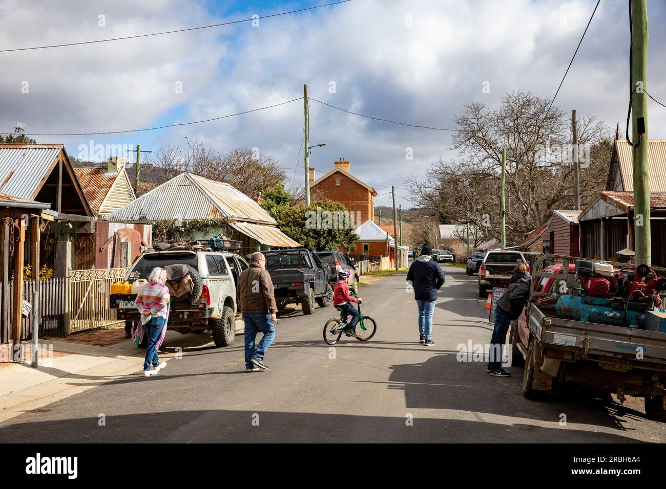 July 2023, Sofala town centre and Denison street, former gold mining ...