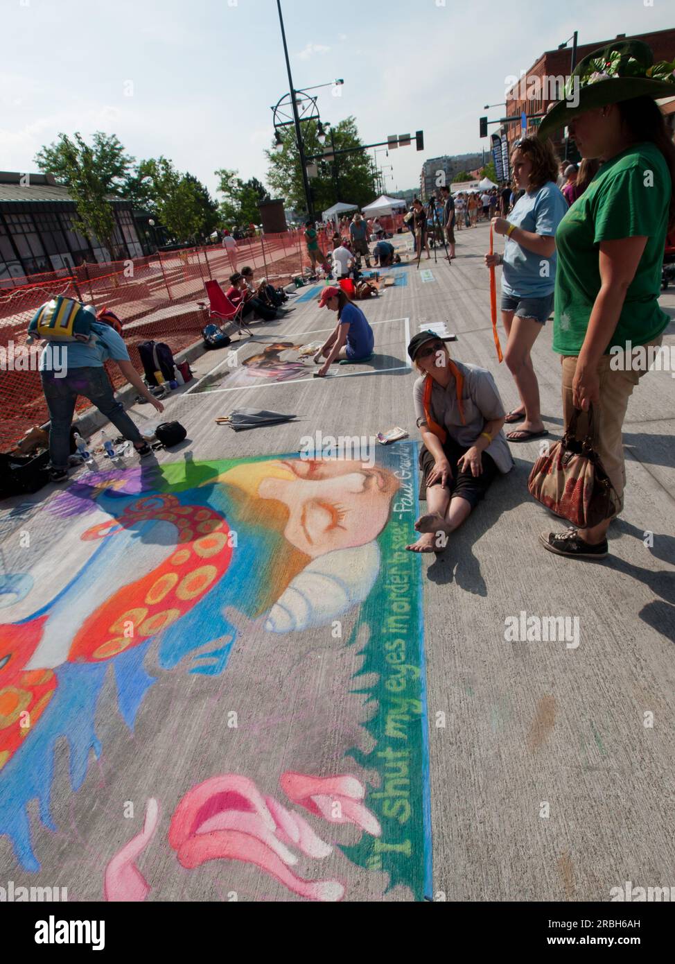 Chalk Art Festival Stock Photo - Alamy