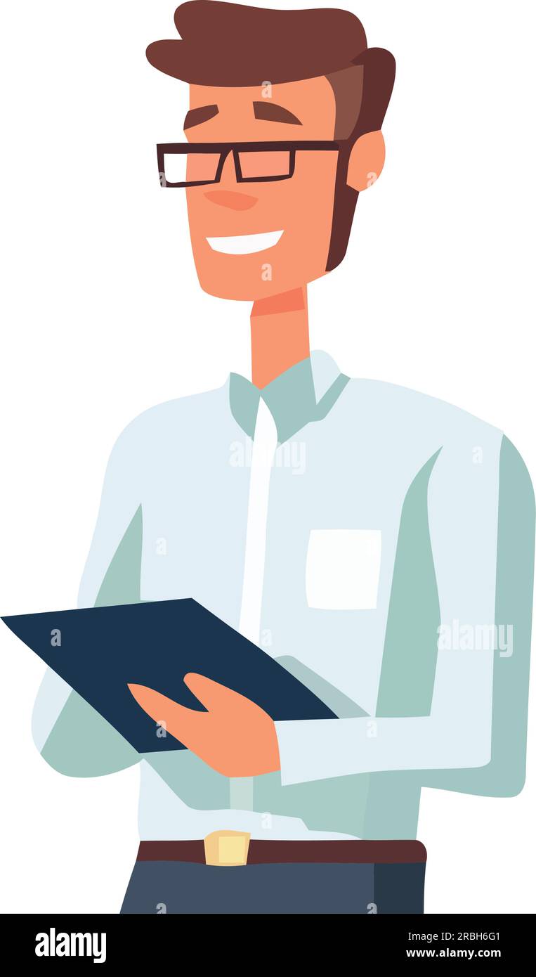 Reading smiling adult book Stock Vector Images - Alamy