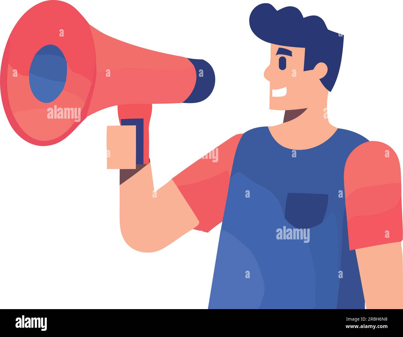 person holding megaphone screaming message Stock Vector Image & Art - Alamy