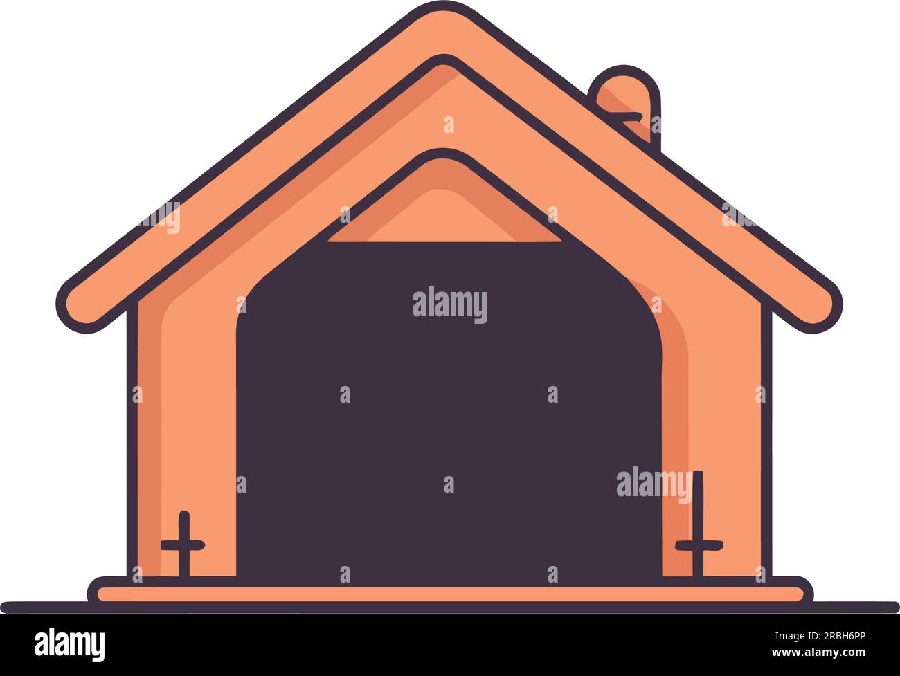 Cute cartoon cottage house icon Stock Vector Image & Art - Alamy