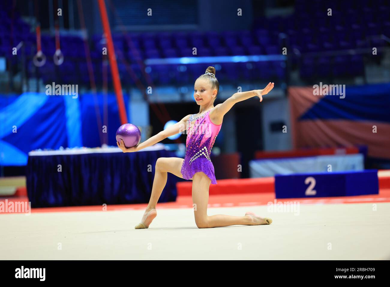 Rhythmic gymnastics in the professional arena. Performance with the ...
