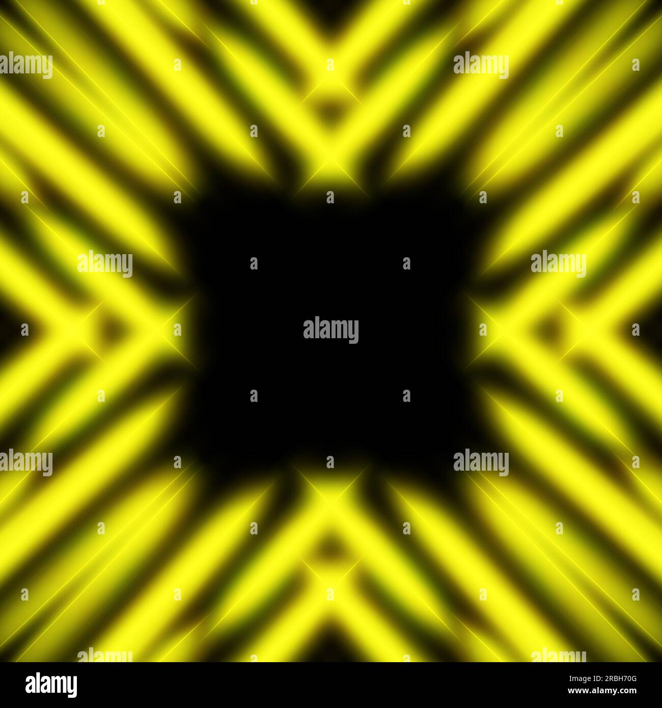 Abstract yellow neon frame illuminated futuristic background Stock ...