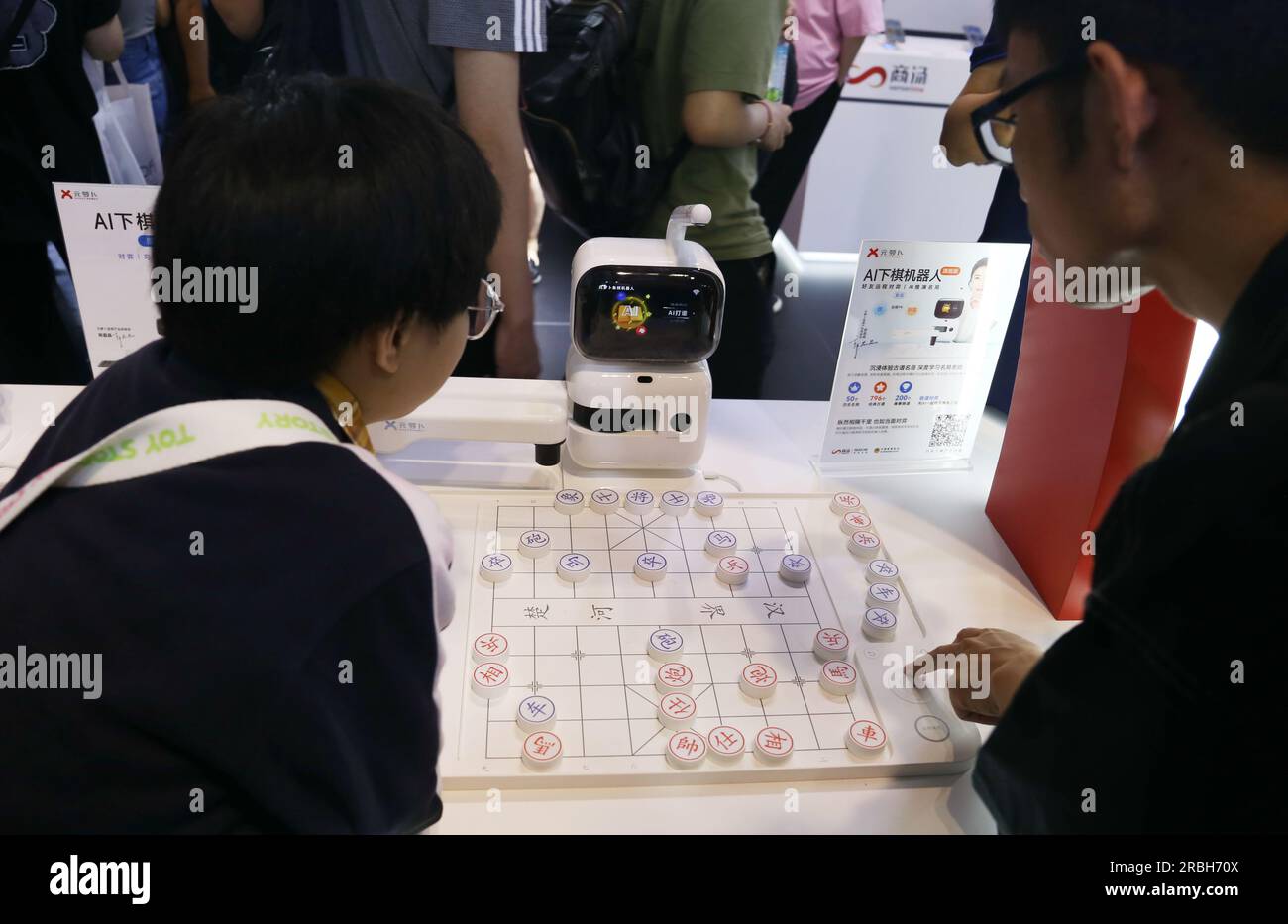 SHANGHAI, CHINA - JULY 6, 2023 - A Yuanradish chess robot displayed by SenseTime plays Chinese ...