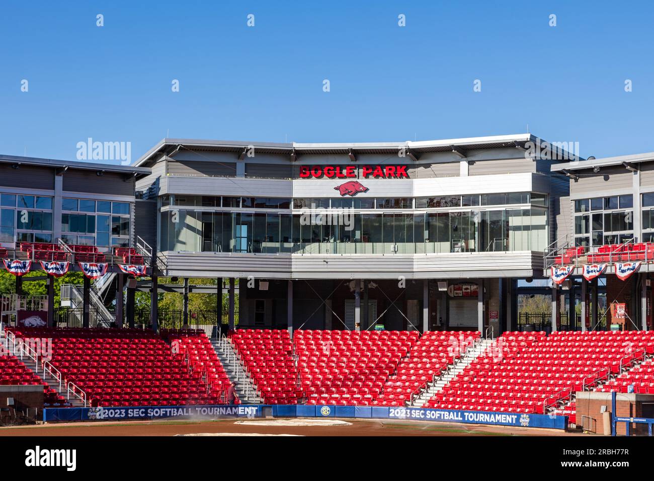 Fayetteville, AR - May 7, 2023: Bogle Park is home to the University of ...