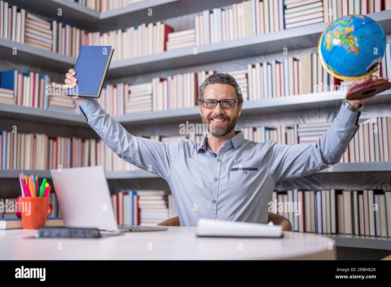 elearning remote education online with school millenial teacher by ...