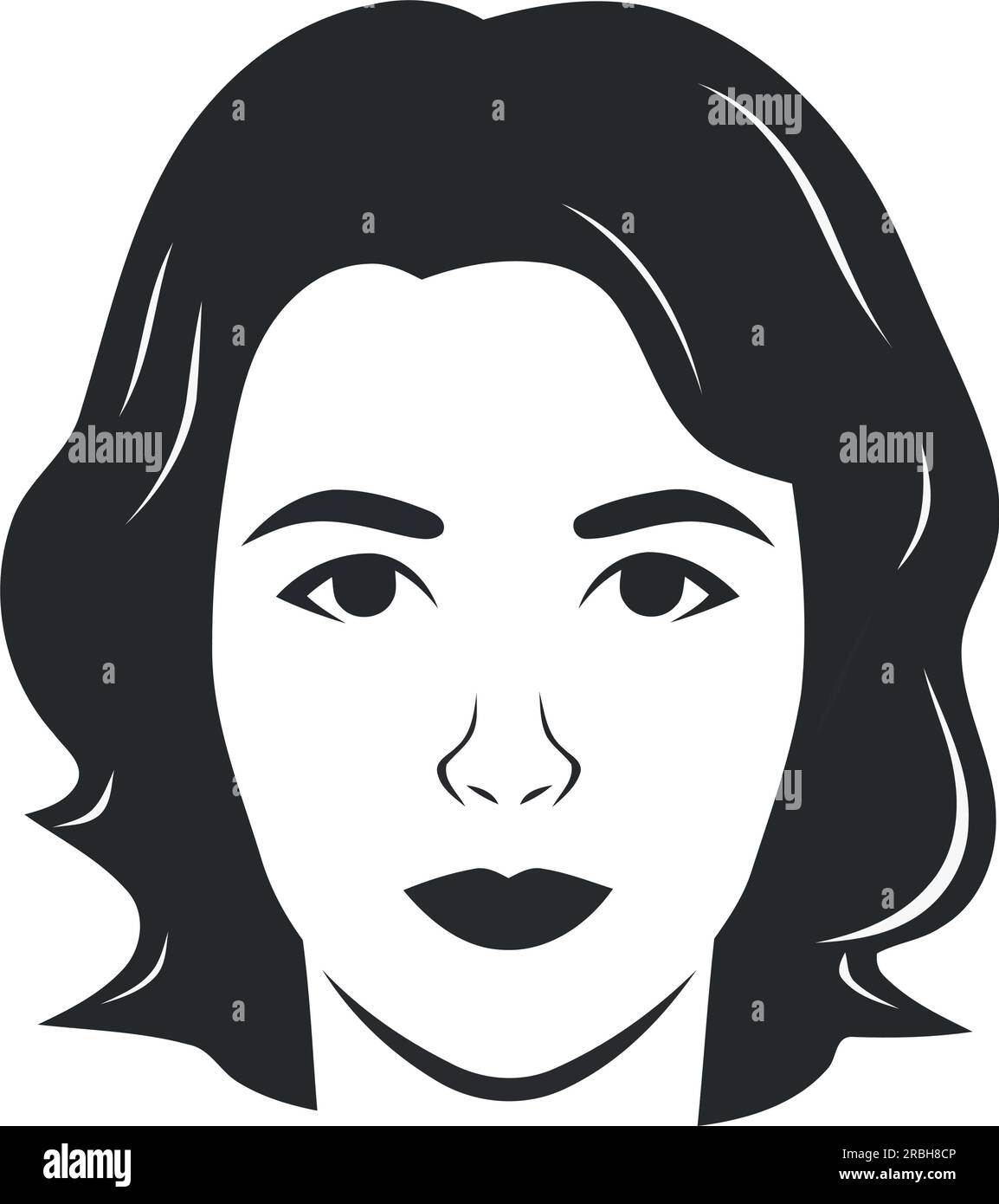 Beautiful young woman avatar Stock Vector Images - Alamy
