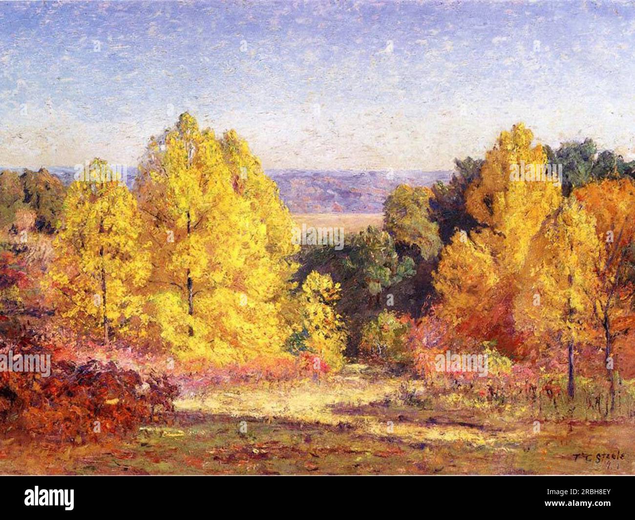 The Poplars 1914 by T. C. Steele Stock Photo - Alamy