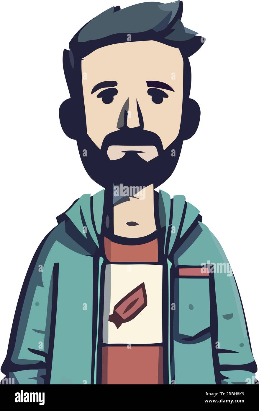 Young man mustache avatar Stock Vector Images - Alamy