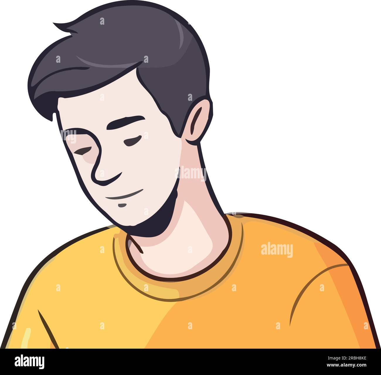 Smiling young man icon illustration Stock Vector Image & Art - Alamy