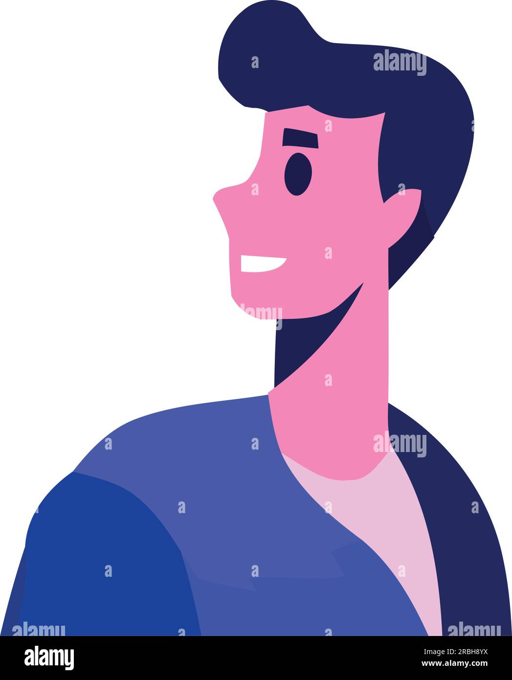 Side view smiling male Stock Vector Images - Alamy