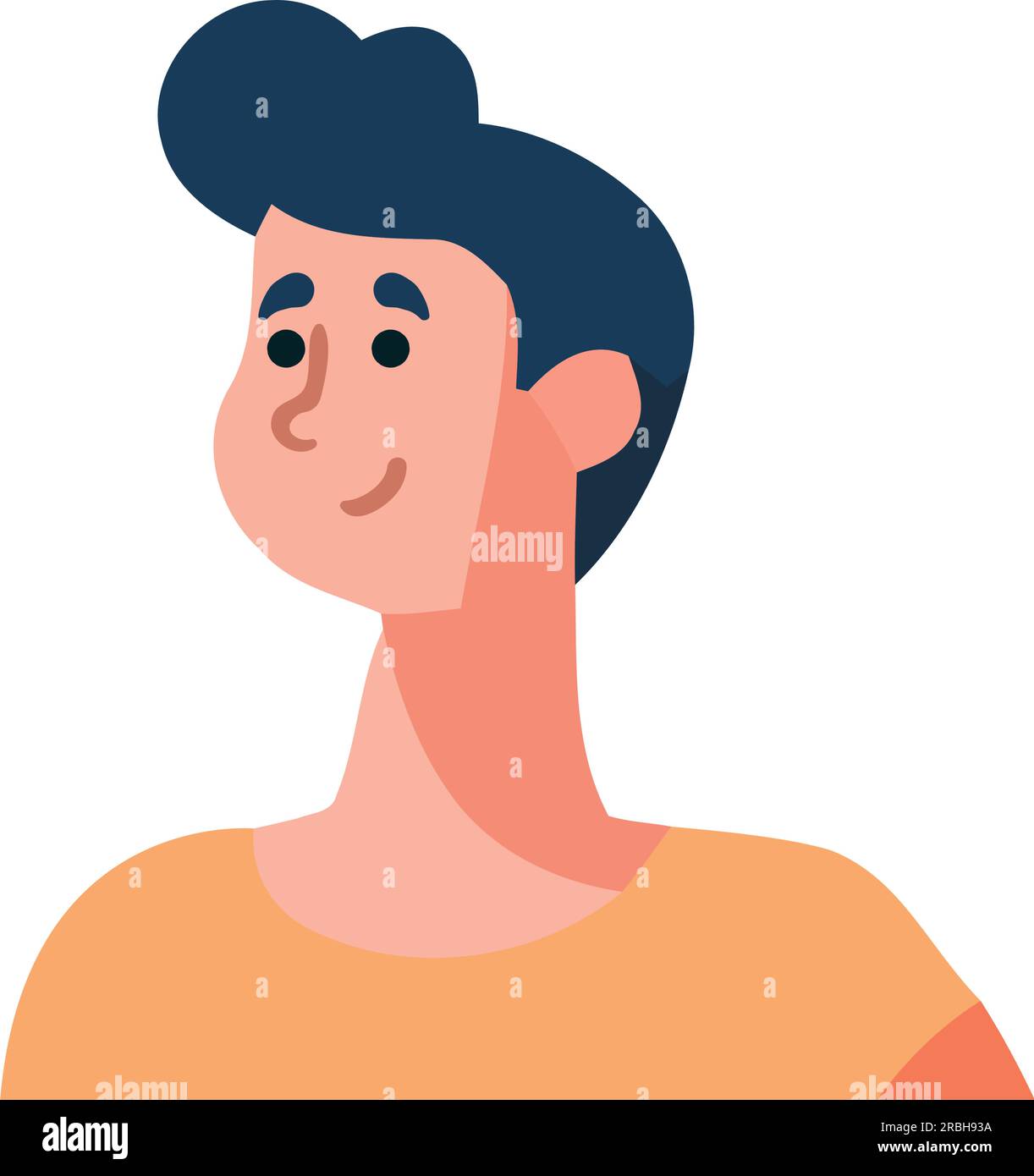 Smiling cartoon character in flat vector design Stock Vector Image ...