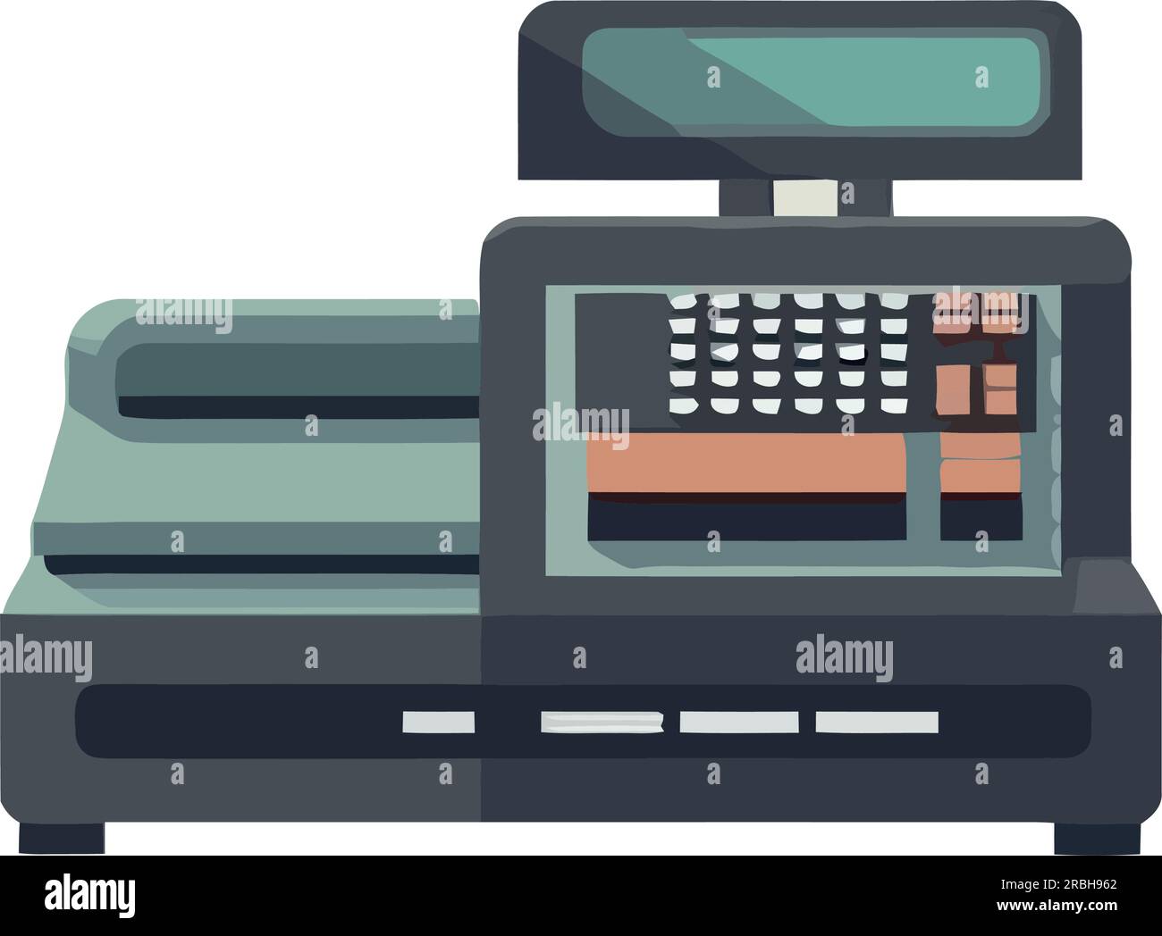 Black cash register machine check Stock Vector Images - Alamy