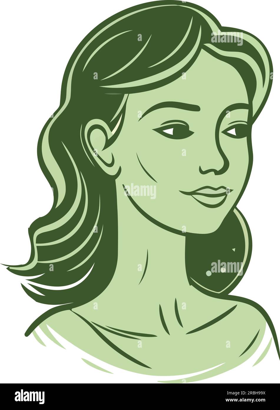 Beautiful young woman avatar hi-res stock photography and images - Alamy