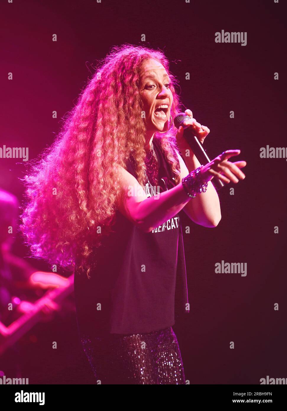 22 June 2023 - Hamilton, Ontario, Canada. Amanda Marshall performs on stage following the ...