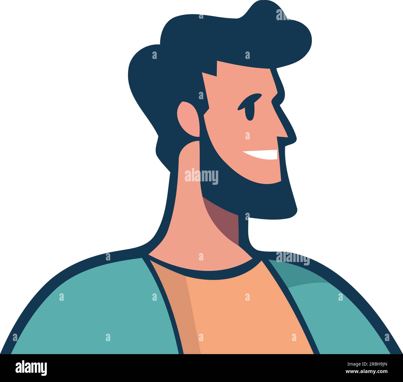 Bearded man avatar, success and happiness Stock Vector Image & Art - Alamy