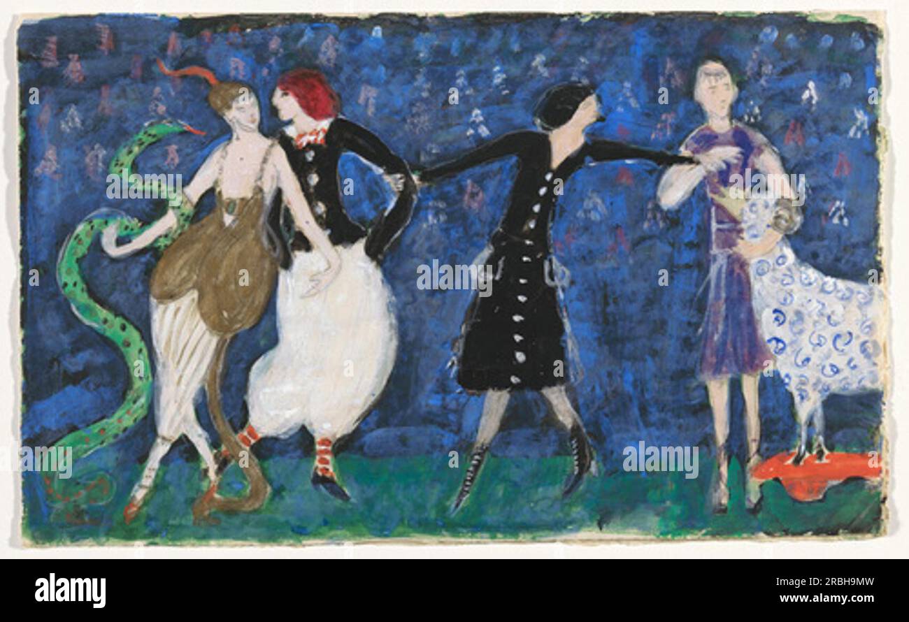 Euridice and her Snake, Two Tango Dancers and St. Francis. Costume ...