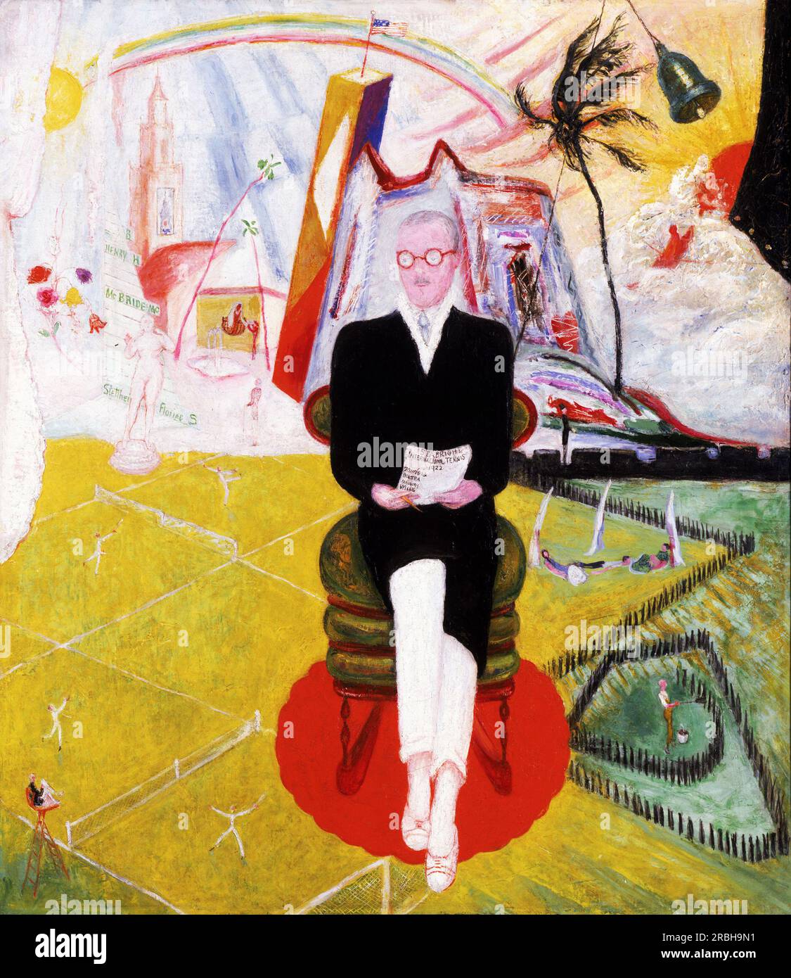 Henry McBride, Art Critic 1922 by Florine Stettheimer Stock Photo - Alamy