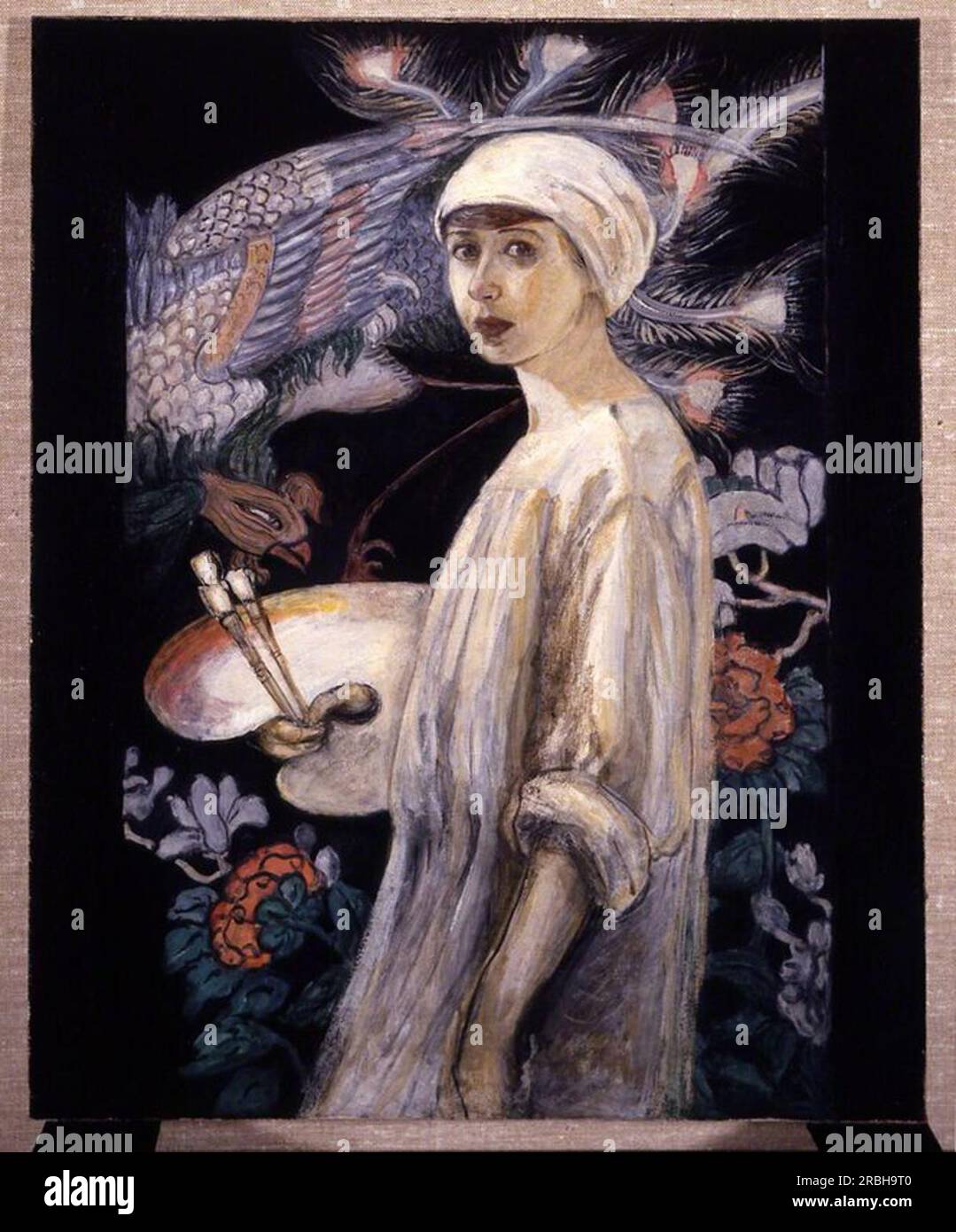 Self Portrait with Paradise Birds 1900 by Florine Stettheimer Stock ...